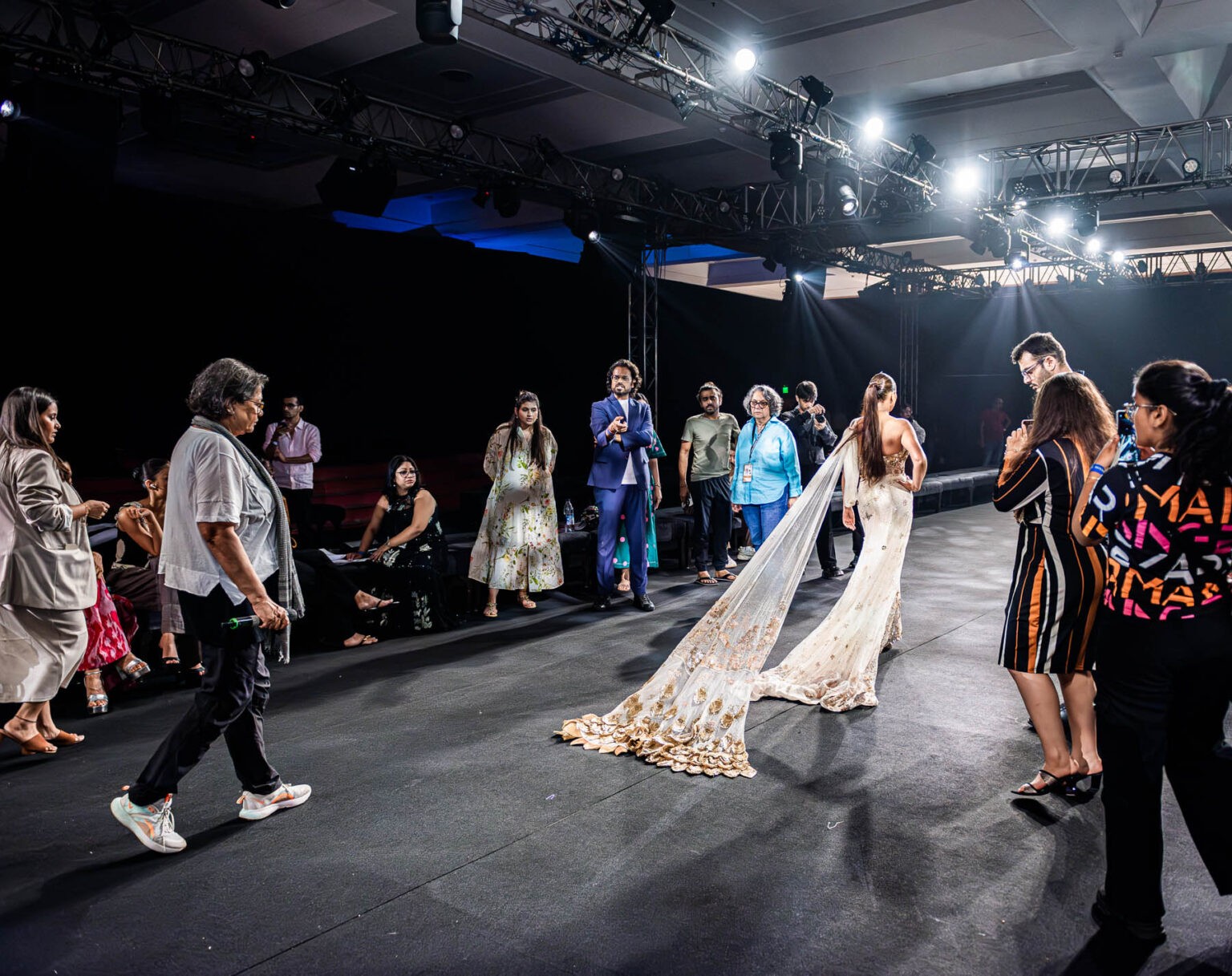 Rehearsals : Lisa Ray at Rahul Mishra NARGIS Couture, 2024 - Naina.co