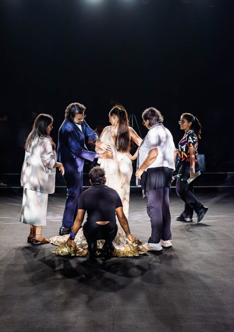 Rehearsals : Lisa Ray at Rahul Mishra NARGIS Couture, 2024 - Naina.co